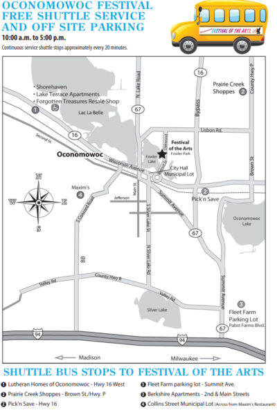 Getting to the Festival - Oconomowoc Festival of the Arts